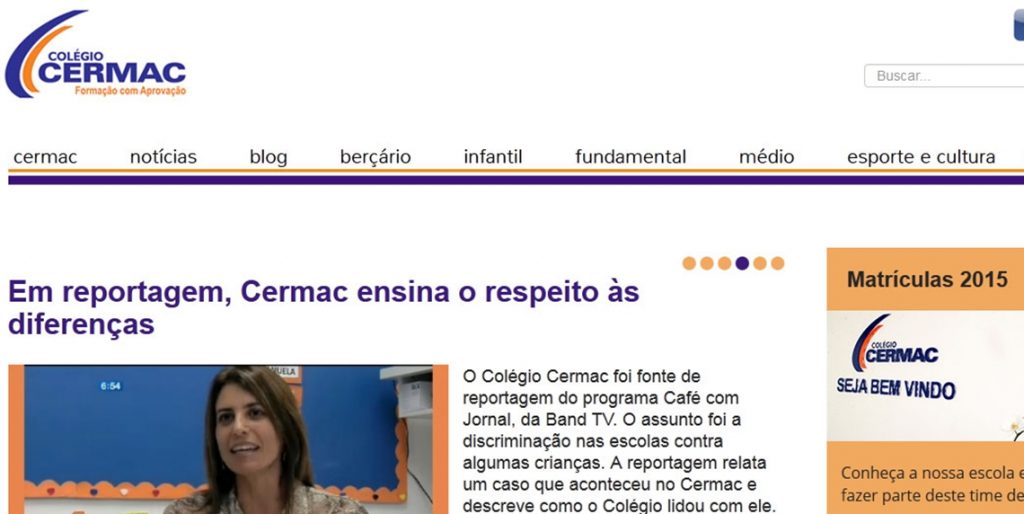 Site Colégio Cermac | Stradacomunicacao
